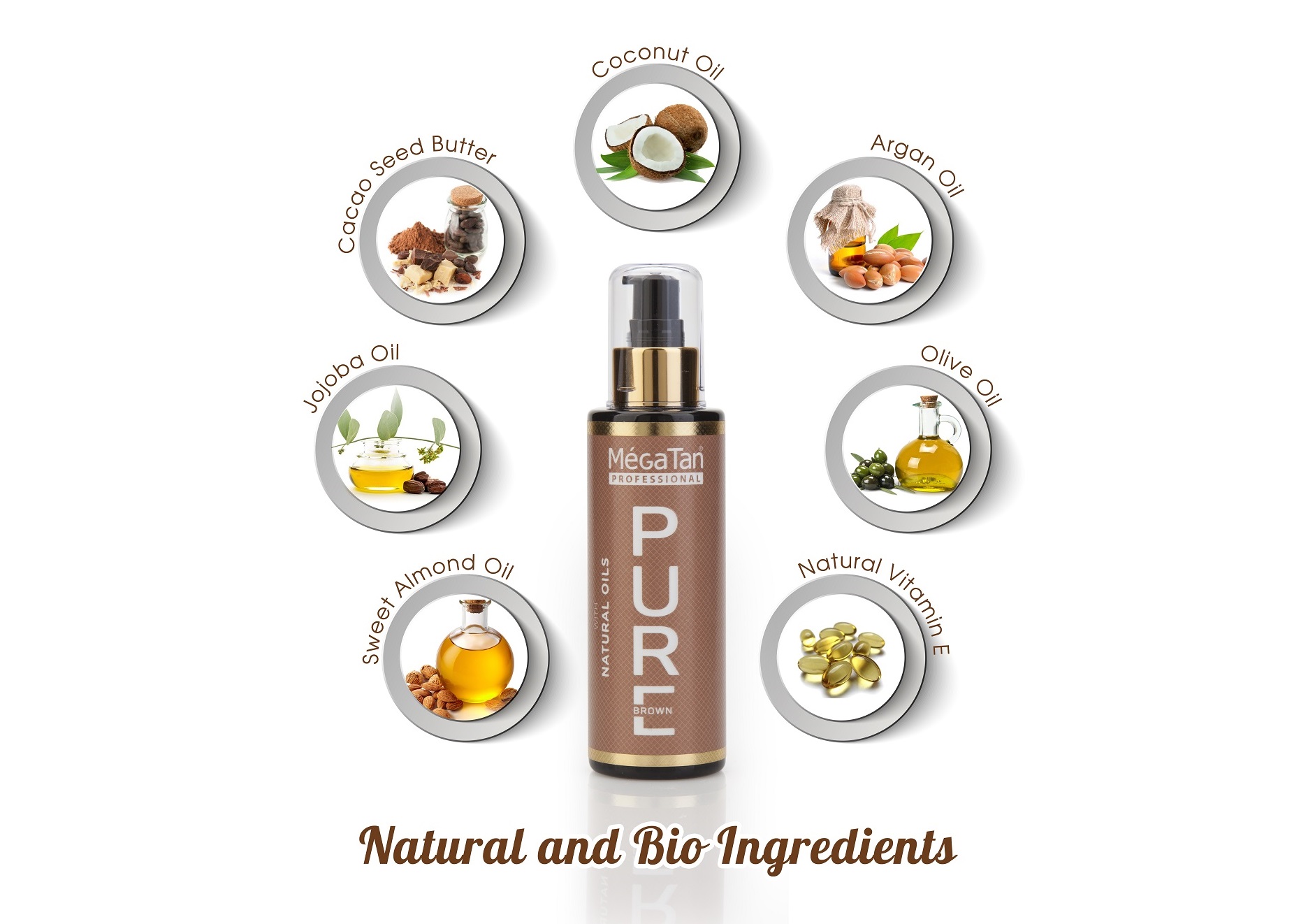 Natural Tanning Oil Megatan Pure | Solarium and Sun Cosmetic